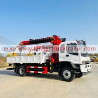 China 10 Ton ISUZU Crane Truck with Auger Drill for Construction Work for sale