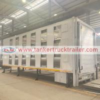 China 7.6 Meters Stainless Steel Livestock Transport Truck Body For Farms for sale