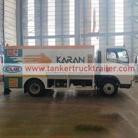 China HOWO 4x2 6000L Square Fuel Tank Truck with Fuel Dispenser for sale