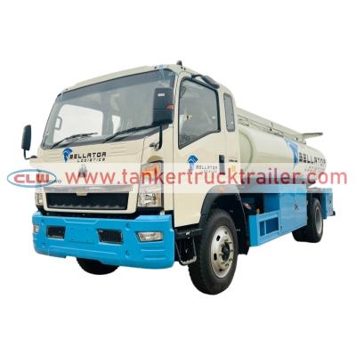 China HOWO 10000L Mobile Fuel Bowser Truck with Dual Compartments for sale