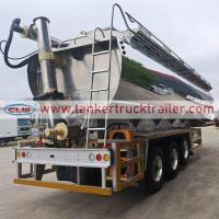 China 3 Axles 30tons 60000 Liters Stainless Steel Bulk Feed Tanker Trailer for Poultry Farms for sale