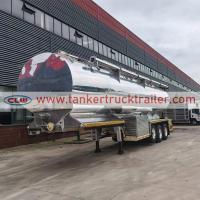 China 3 Axles 30tons 60000 Liters Stainless Steel Bulk Feed Tanker Trailer for Poultry Farms for sale