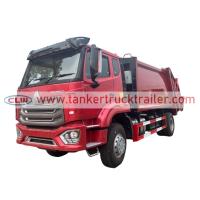 China HOWO 12CBM Rear Loader Garbage Compactor Truck for sale