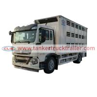 China Sinotruk HOWO 6 meters Aluminum Alloy 4x2 Livestock Transport Truck for Farms for sale