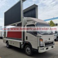 China HOWO 4×2 RHD Outdoor Digital Mobile LED Display Truck for sale