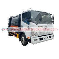 China FAW Right Hand Drive 5CBM Rear Loader Garbage Compactor Truck for sale