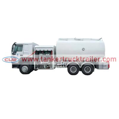 China Sinotruk HOWO 6x4 15000Liters 15CBM 15M3 Aviation Refueler for sale