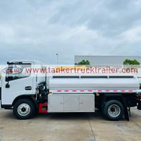 China Dongfeng 4×2 Small 3000L 2000L Fuel Dispenser Tank Truck for Mobile Refueling for sale