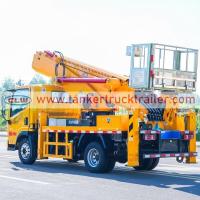 China FAW 33m Telescopic Boom Lift Aerial Work Platform Truck for sale
