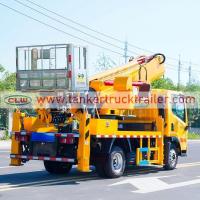China FAW 33m Telescopic Boom Lift Aerial Work Platform Truck for sale