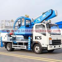 China HOWO 28m Telescopic Boom Aerial Work Platform Truck for Maintenance for sale