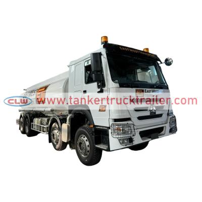 China Sinotruk HOWO 8X4 25CBM/25,000L Fuel Tank Transport Truck for sale
