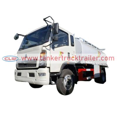 China Sinotruk HOWO 10000 Liters Mobile Oil Tanker Truck with Dispenser for sale