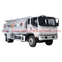China FAW 12000 Liters Mobile Oil Tanker Truck with Dispenser for sale