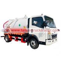 China HOWO 4x2 5CBM Septic Tank Vacuum Sewer Truck for sale