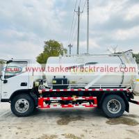 China Foton 8 CBM Septic Waste Vacuum Tanker Sewer Suction Truck for sale