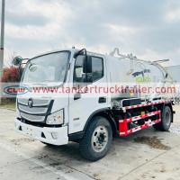 China Foton 8 CBM Septic Waste Vacuum Tanker Sewer Suction Truck for sale