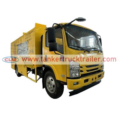 China ISUZU 4X2 5000L 6000L Square Mobile Refueling Tank Truck for sale