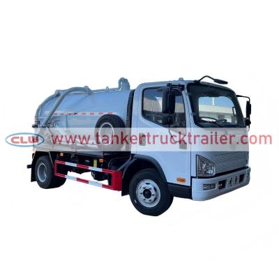 China FAW 4x2 Vacuum Tanker Truck for Septic Waste and Sewage Collection for sale