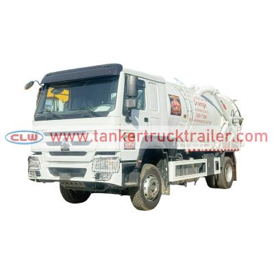 China Sinotruk HOWO 4x2 12000 litres Vacuum Sewage Tanker Truck for Saint Kitts and Nevis for sale