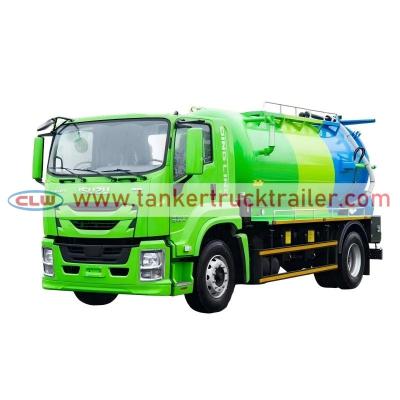 China ISUZU 4x2 10CBM Vacuum Tanker Sewer Suction Truck for sale for sale