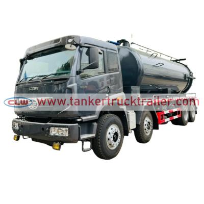 China FAW RHD 8X4 25,000L Vacuum Sewage Suction Tank Truck for Sewage Cleaning for sale