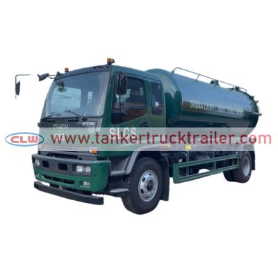 China ISUZU 4x2 FTR 14000 litres Sewage Tanker Truck for Sierra Leone for sale