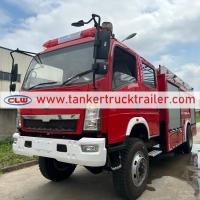 China HOWO 4X4 5CBM Fire Truck for Fire Suppression and Emergency Rescue for sale