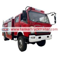 China HOWO 4X4 5CBM Fire Truck for Fire Suppression and Emergency Rescue for sale