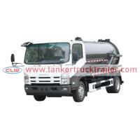 China ISUZU 4X2 8000liters Vacuum Sewage Collection Truck for Waste Management for sale