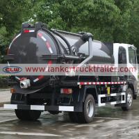 China ISUZU 4X2 8000liters Vacuum Sewage Collection Truck for Waste Management for sale