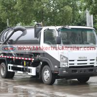 China ISUZU 4X2 8000liters Vacuum Sewage Collection Truck for Waste Management for sale