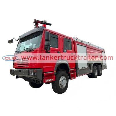 China HOWO 6X6 14CBM Fire Fighting Truck for Long-Distance Fire Suppression for sale