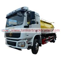 China Shacman 4x2 12000 litres Italy Jurop Pump Vacuum Sewage Tanker Truck for Waste Water Collection for sale