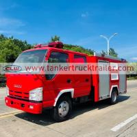 China ISUZU 100P 4X2 1.5CBM Water Tank 0.5CBM Foam Tank Fire Fighting Truck for sale