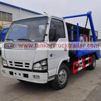 China ISUZU 4X2 5CBM 3 tons Skip Loader Garbage Truck for Waste Transfer Station for sale