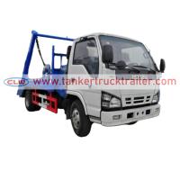 China ISUZU 4X2 5CBM 3 tons Skip Loader Garbage Truck for Waste Transfer Station for sale