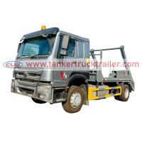 China Sinotruk HOWO 4×2 10CBM Skip Loader Roll Off Garbage Truck for Solid Waste Collection for sale