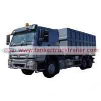China HOWO 6X4 25CBM Hook Lift Garbage Truck with Detachable Waste Container for sale