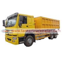 China HOWO 6X4 25m3 Heavy Duty Hook Loader Truck for Construction Waste for sale