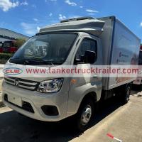 China Foton Mini 1 Ton 2 Ton Freezer Truck for Fresh Meat Beef Pork for sale