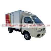 China Foton Mini 1 Ton 2 Ton Freezer Truck for Fresh Meat Beef Pork for sale