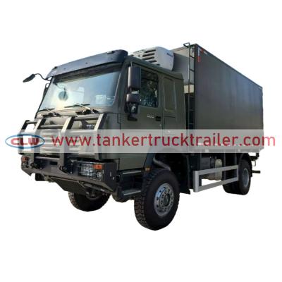 China Sinotruk HOWO 4WD Off Road 10 Ton 12 Ton Refrigerated Truck for Armed Forces for sale