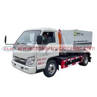 China Foton 4x2 3ton 3m3 Small Hook Lift Garbage Truck for Residential Waste Collection for sale