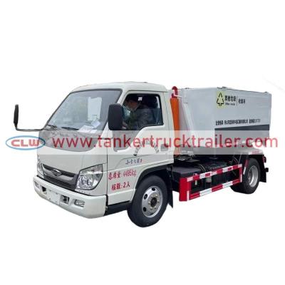 China Foton 4x2 3ton 3m3 Small Hook Lift Garbage Truck for Residential Waste Collection for sale