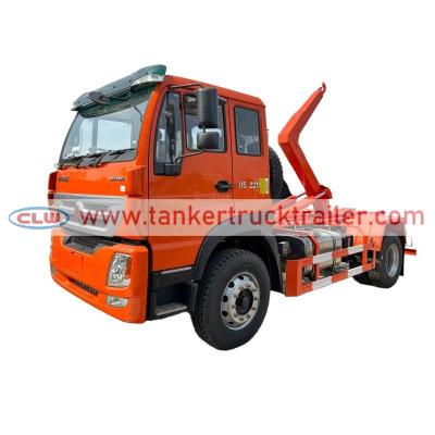 China HOWO 4x2 5CBM 8CBM 220HP Hook Lift Garbage Truck with Hydraulic Loading System for sale