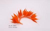 China Millinery supplies goose feather flower mount with wire accessory for sale