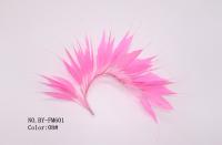 China Millinery supplies goose feather flower mount with wire accessory for sale