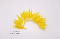 China Millinery supplies goose feather flower mount with wire accessory for sale