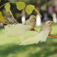 China Christmas Party Decoration Artificial Feathered Birds With Accessory for sale